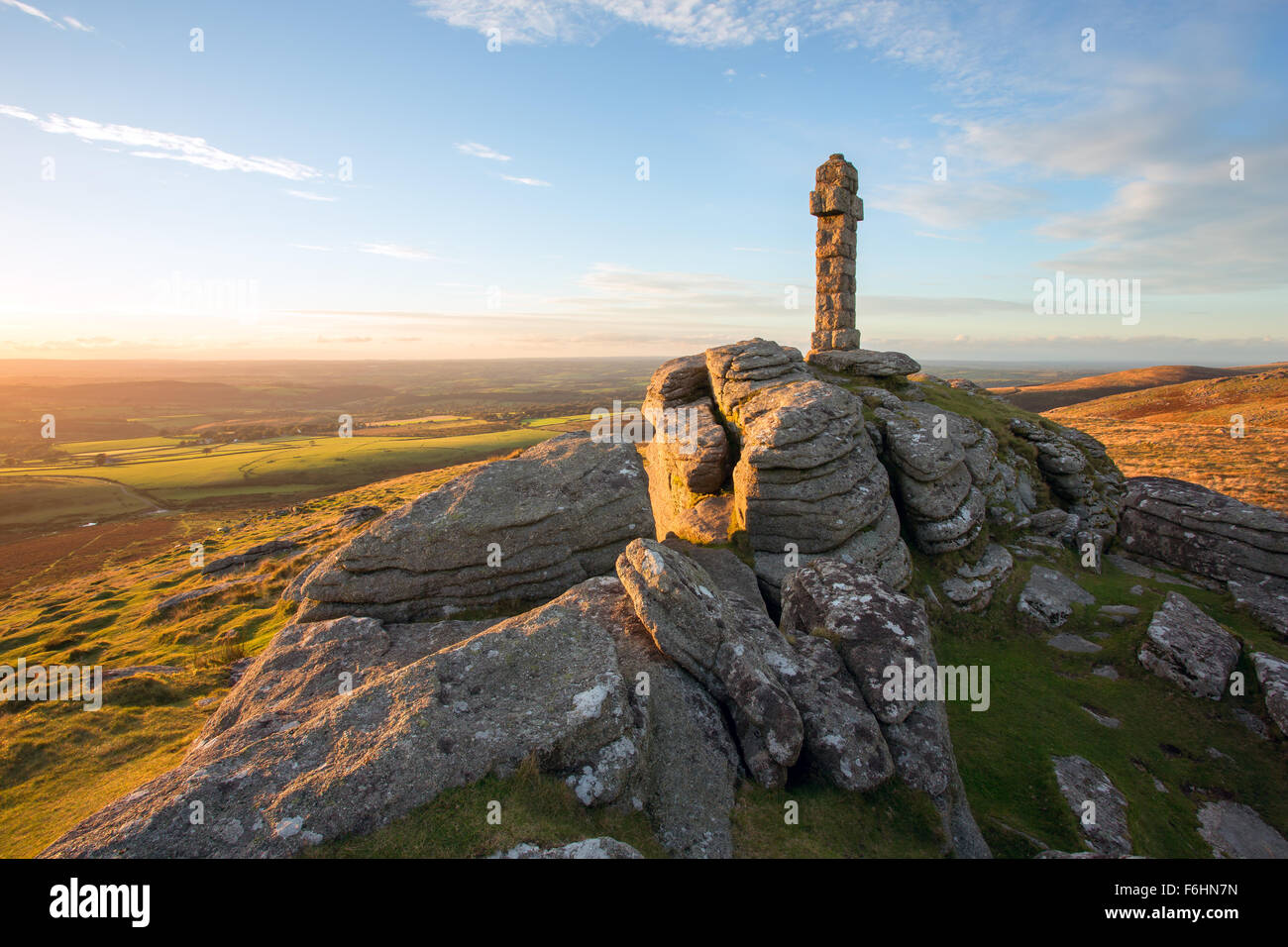 Widgery Cross Dartmoor National Park Devon Uk Stock Photo - Alamy
