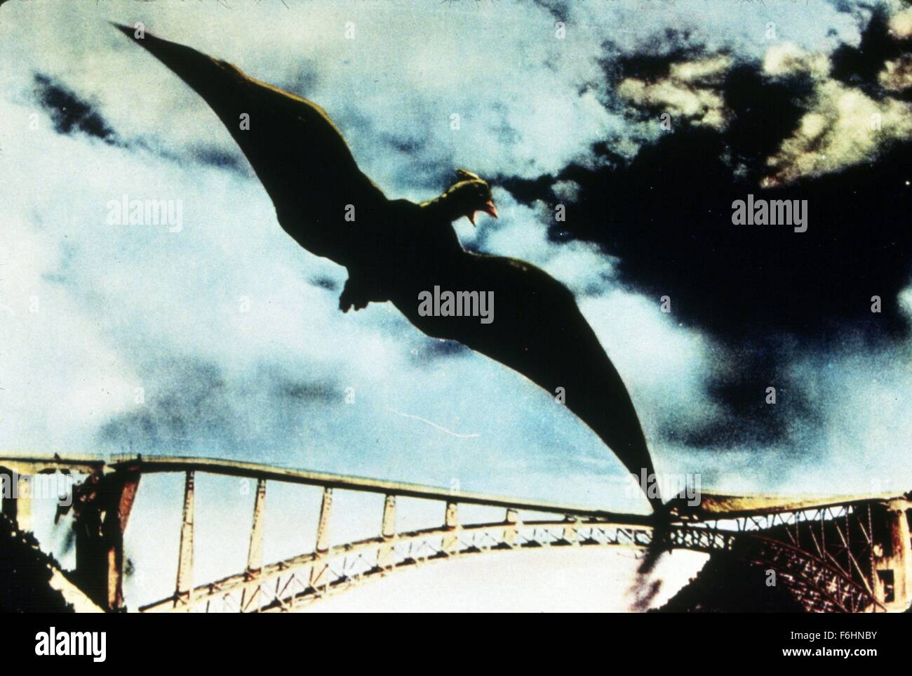 1957, Film Title: RODAN!, Studio: KING BROS, Pictured: ITS & ALIENS! THINGS, BRIDGE, PREHISTORIC ...