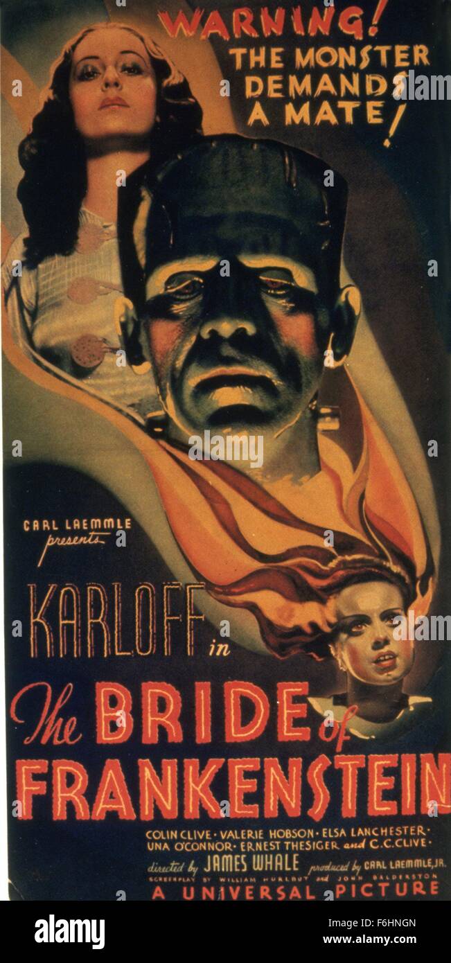 1935, Film Title: BRIDE OF FRANKENSTEIN, Director: JAMES WHALE ...
