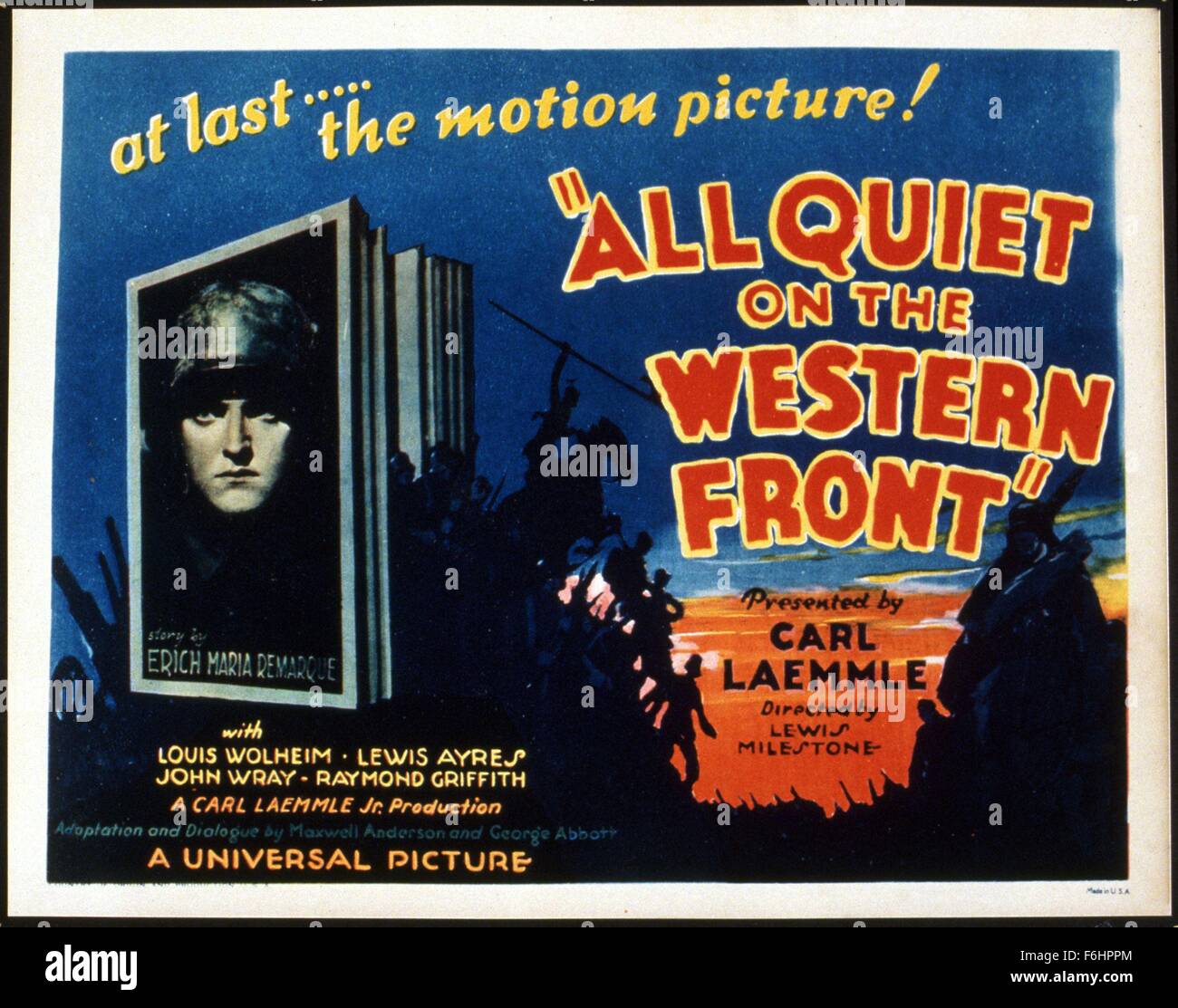 1930, Film Title: ALL QUIET ON THE WESTERN FRONT, Director: LEWIS ...