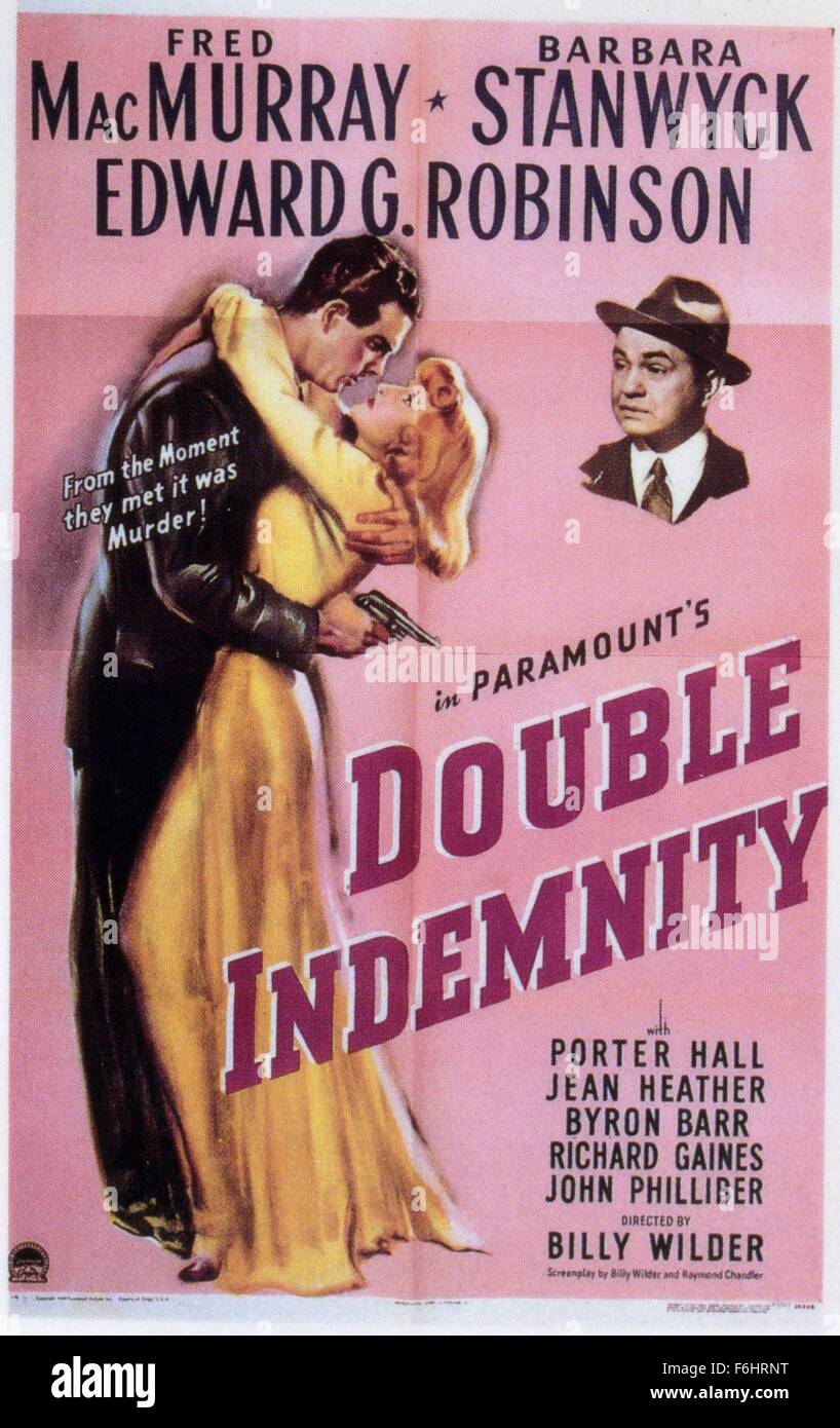 Double indemnity hi-res stock photography and images - Alamy