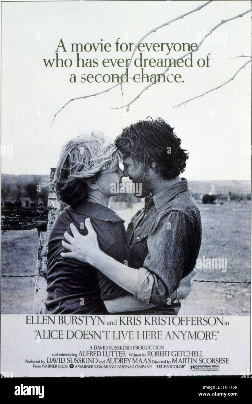 1974, Film Title: ALICE DOESN'T LIVE HERE ANYMORE, Director: MARTIN SCORSESE, Studio: WARNER ...