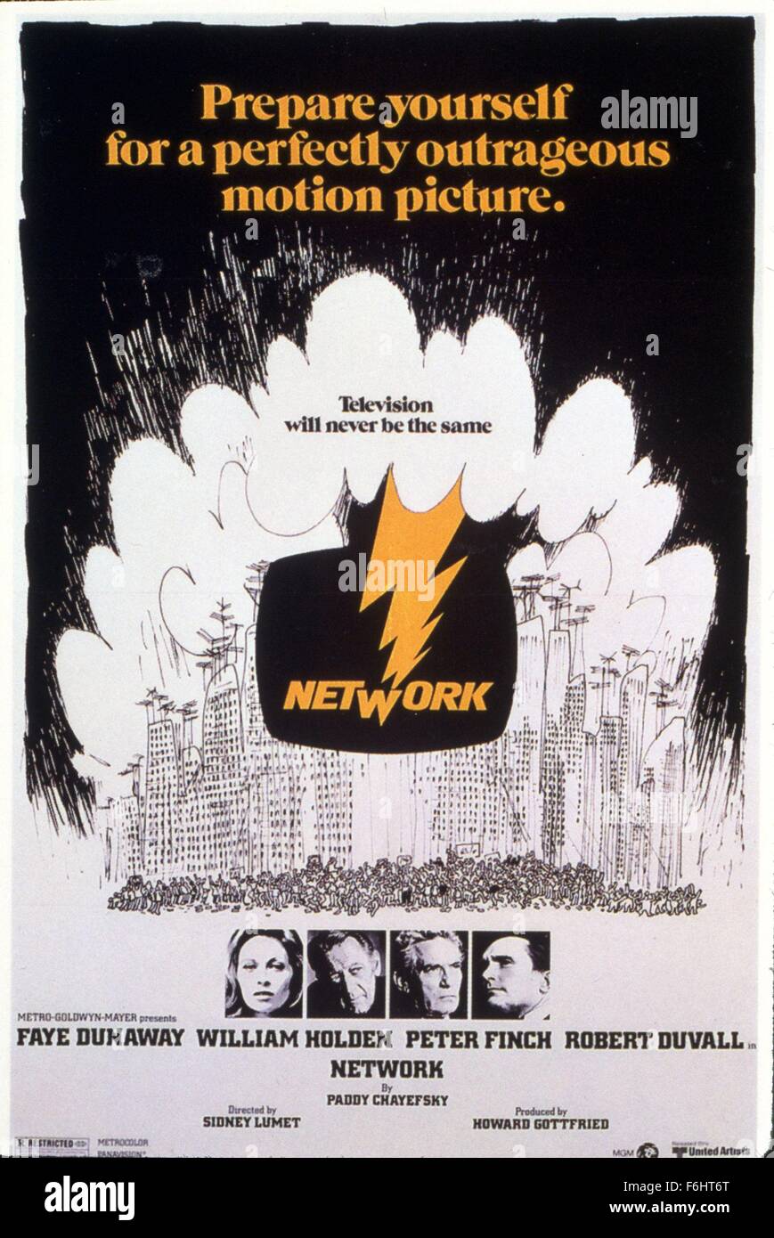 1976, Film Title: NETWORK, Director: SIDNEY LUMET, Studio: UA, Pictured ...