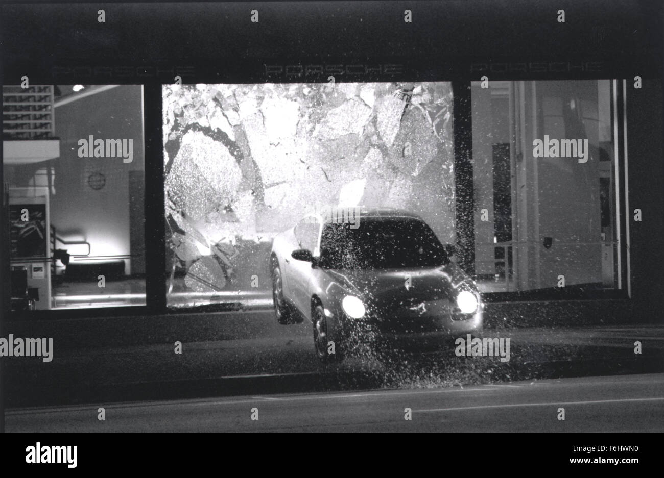 Jul 23, 2002; Hollywood, CA, USA; A car flies through a window as a ...