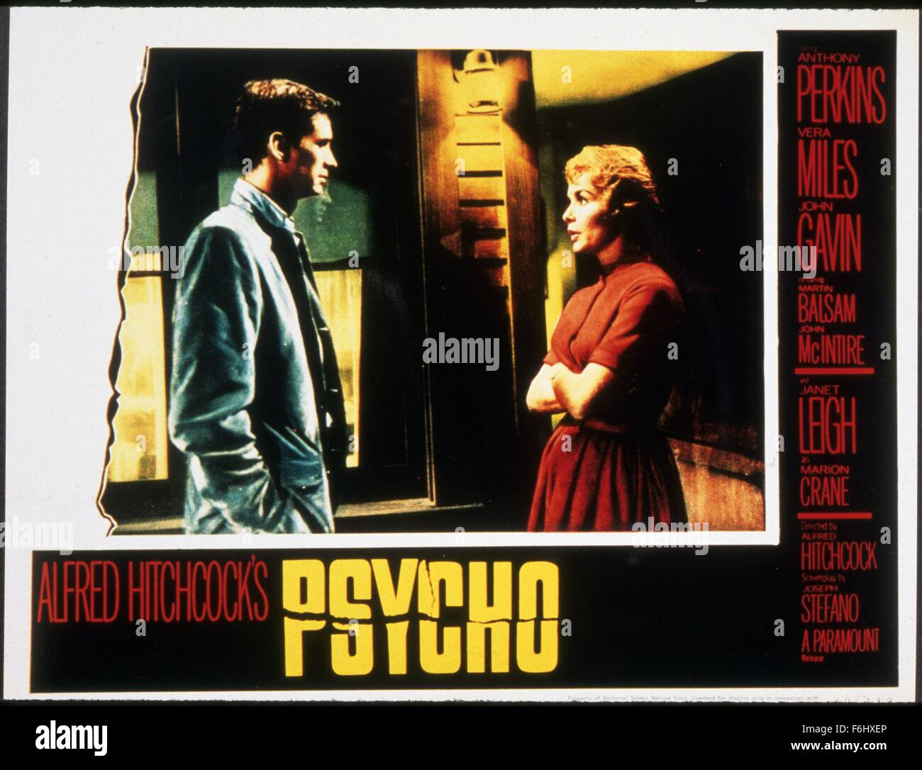 1960, Film Title: PSYCHO, Director: ALFRED HITCHCOCK, Studio: PARAMOUNT ...