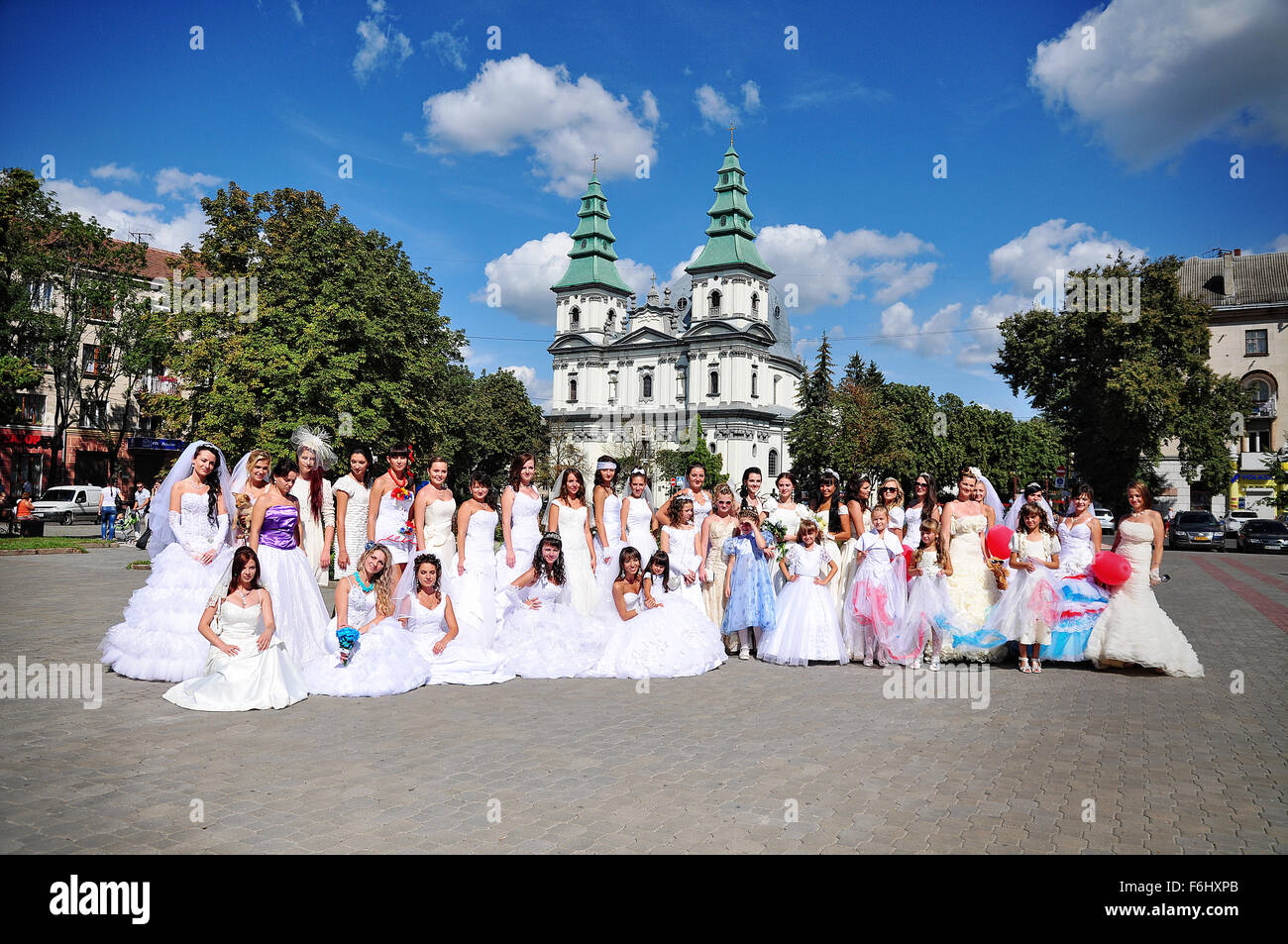 parade of brides Stock Photo - Alamy