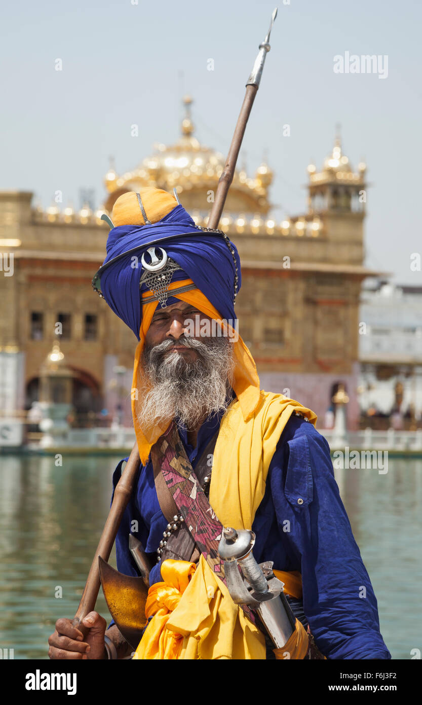 Sikh temple guard hi-res stock photography and images - Alamy