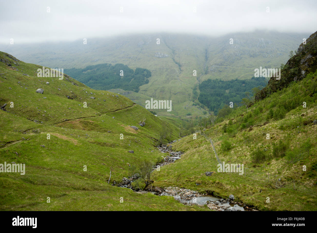 The picturesque upper reaches of Glen Finnan on a bleak November day ...