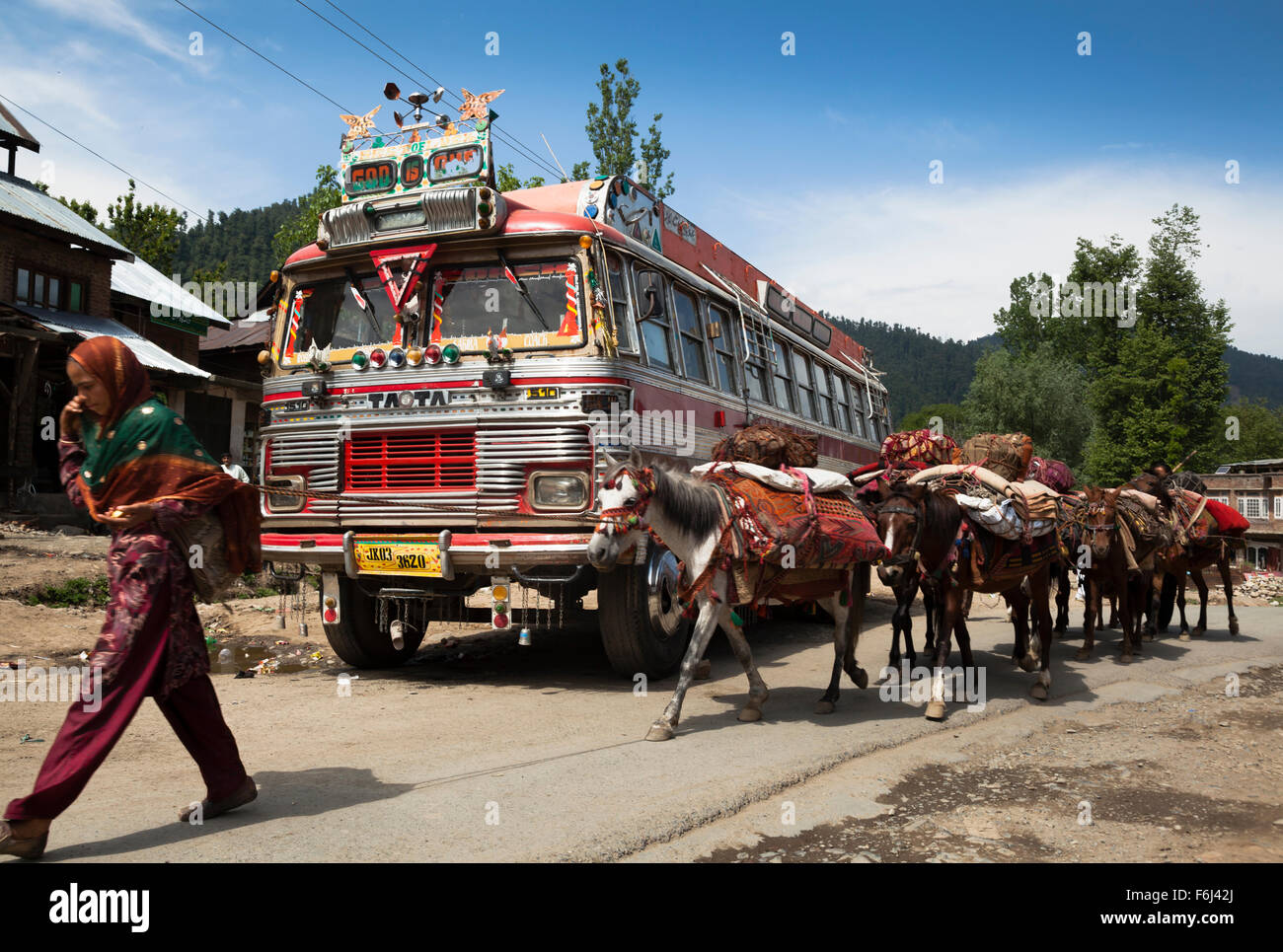 Decorated kashmiri bus in himalayan hi-res stock photography and images ...