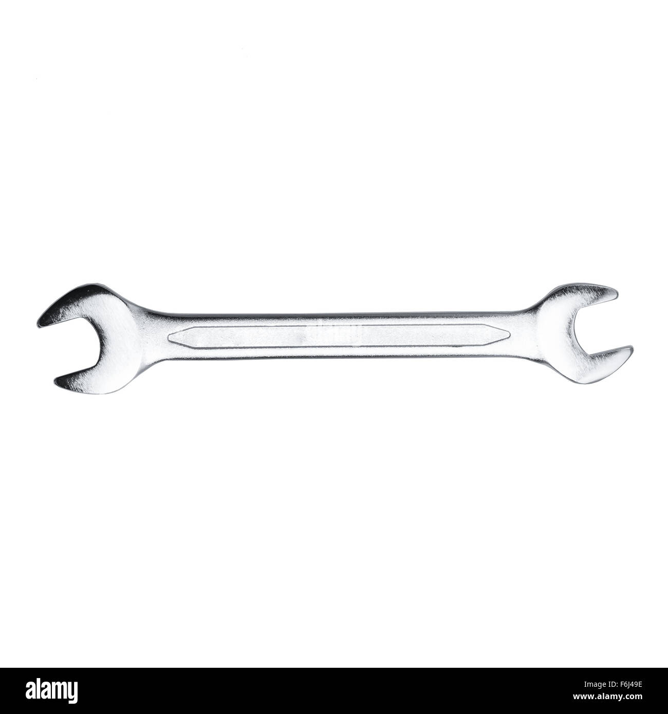 spanner isolated on white background top view Stock Photo - Alamy