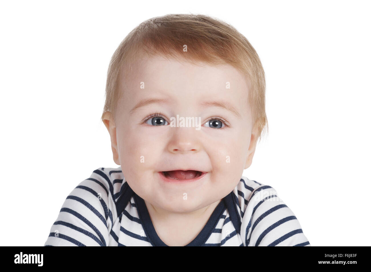 cute little boy on white background Stock Photo - Alamy