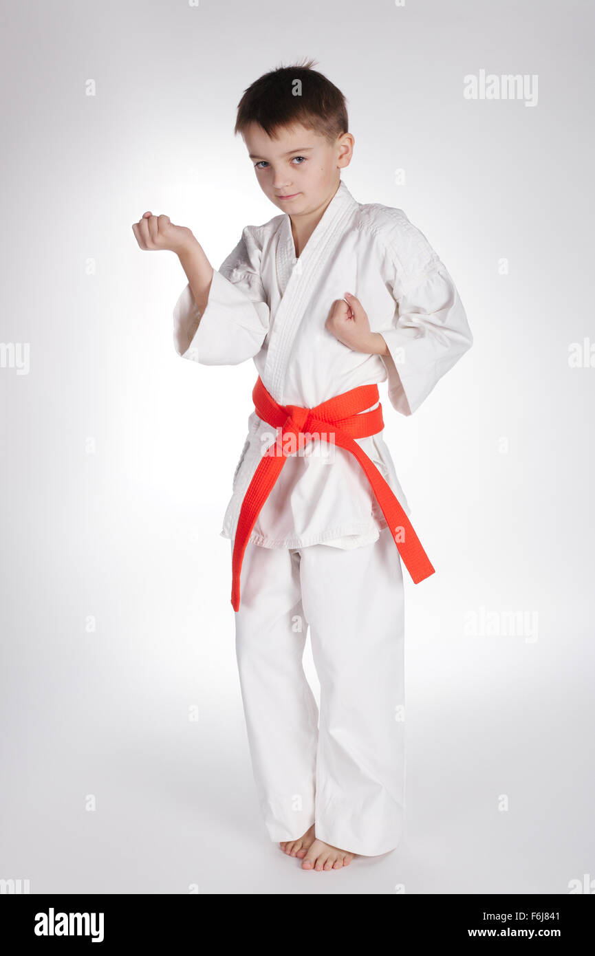 boy practice karate Stock Photo - Alamy