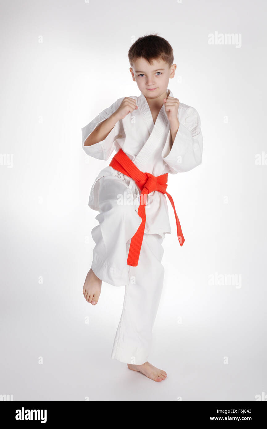 boy practice karate Stock Photo - Alamy
