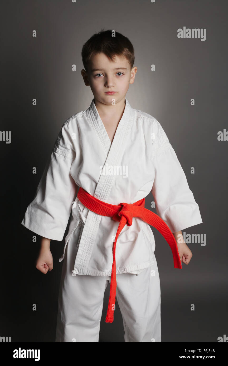 boy practice karate Stock Photo - Alamy