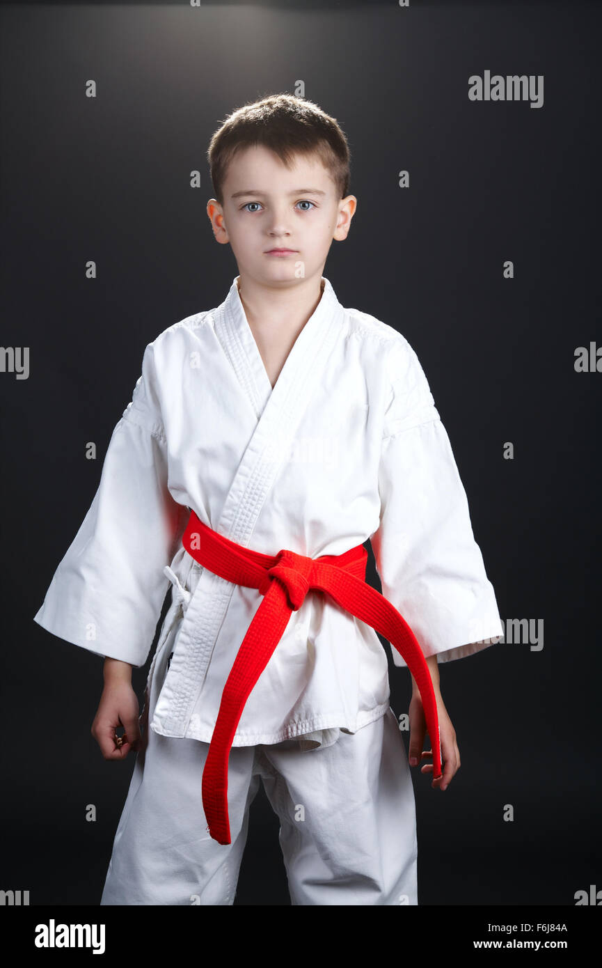 boy practice karate Stock Photo - Alamy