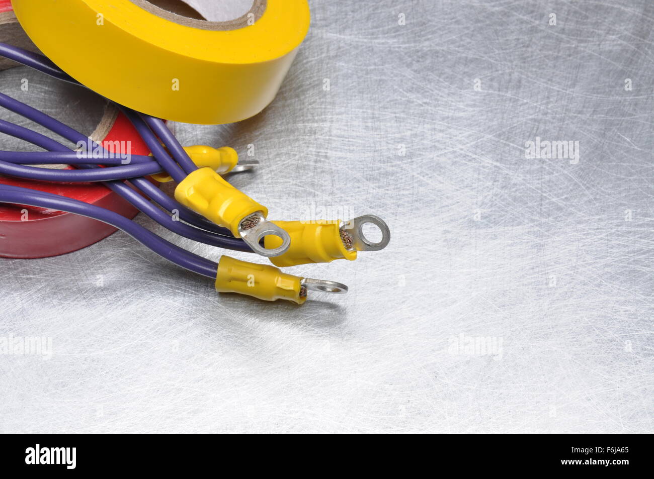 Cable and tape to use in electrical installations with place for text ...
