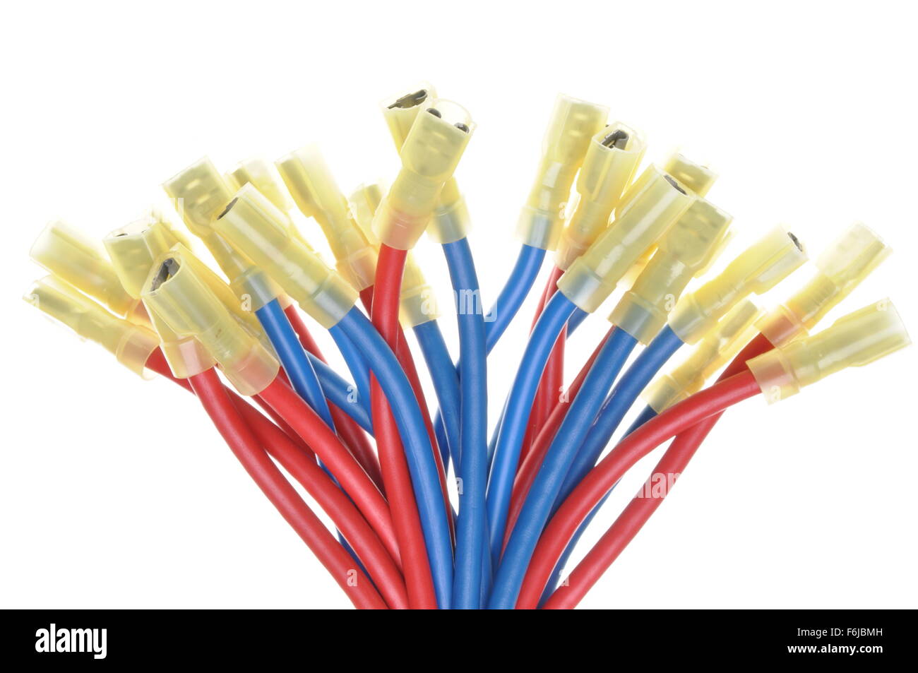 Cables with terminals used in electrical installation systems Stock ...