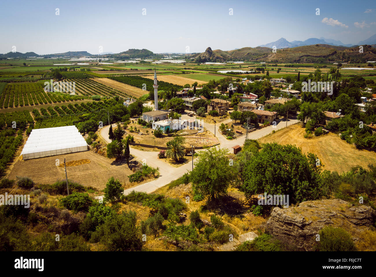 The surroundings of the ancient city of Aspendos. Turkey Stock Photo ...