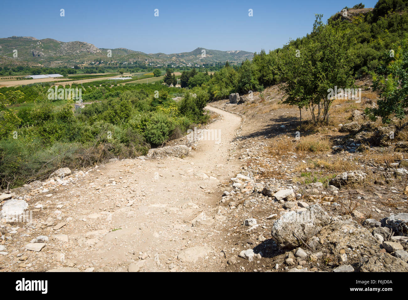 The surroundings of the ancient city of Aspendos. Turkey Stock Photo ...