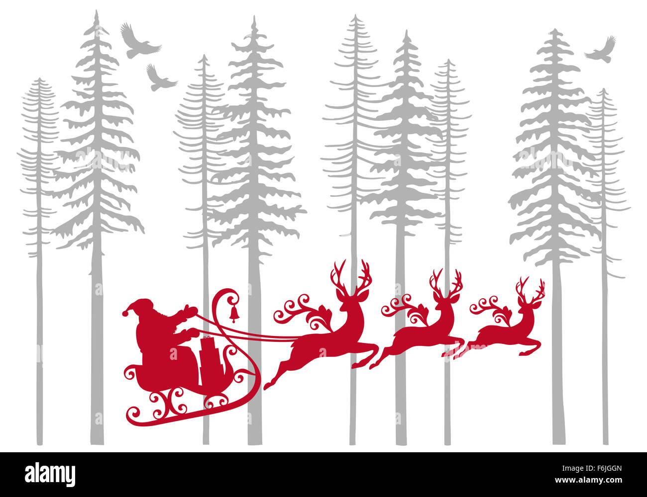 Reindeer xmas tree Cut Out Stock Images & Pictures - Alamy