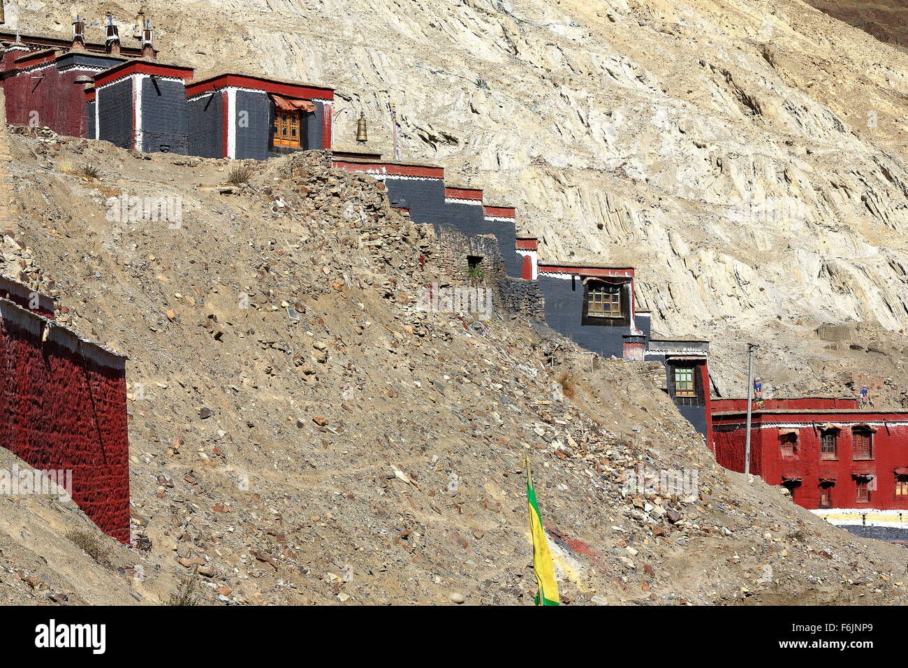 Grey-red-white painted temple of the 1073 AD-Khon Konchog Gyalpo ...