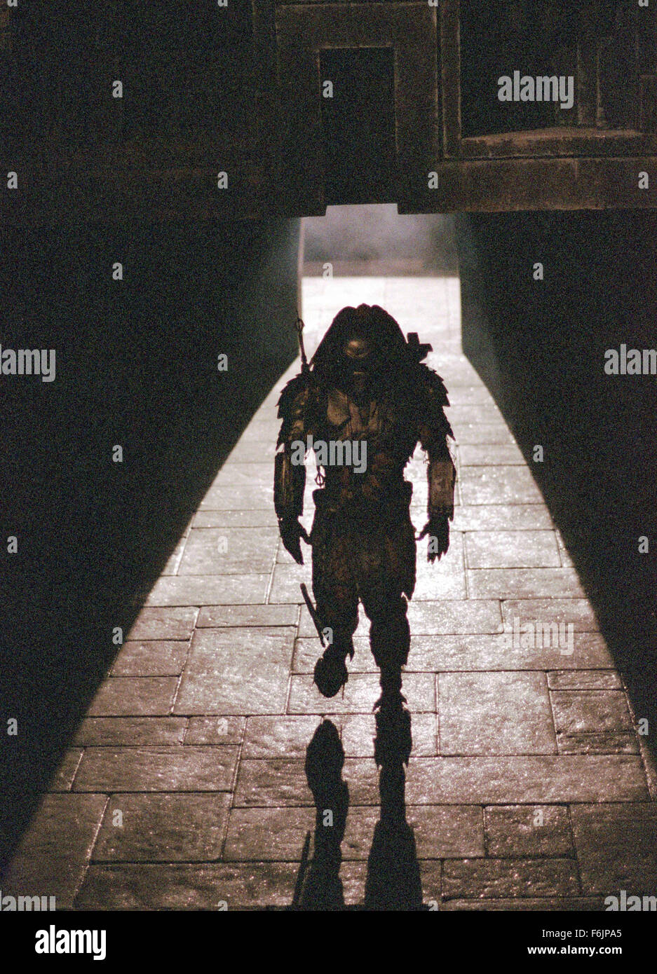 Aug 03, 2004; Los Angeles, CA, USA; A Predator warrior prepares for ...