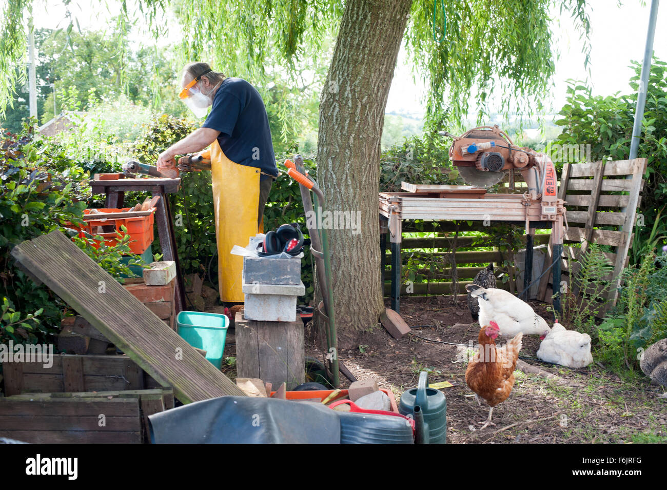 Herefordshire, England.Brick Artist Jan Latusek of 'Chiselbrick' at ...