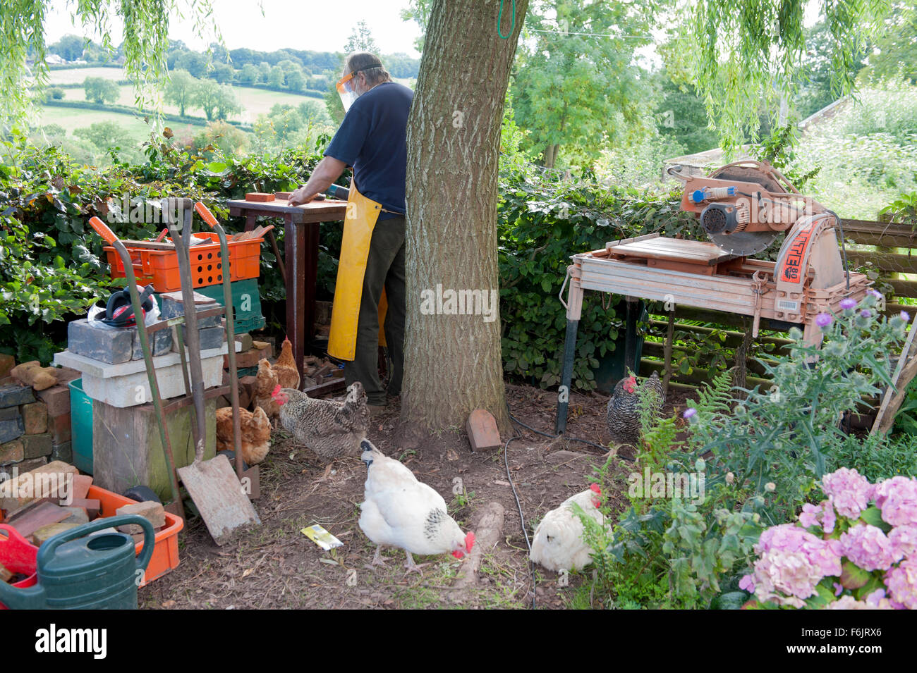 Herefordshire, England. 17th September 2015. Brick Artist Jan Latusek ...