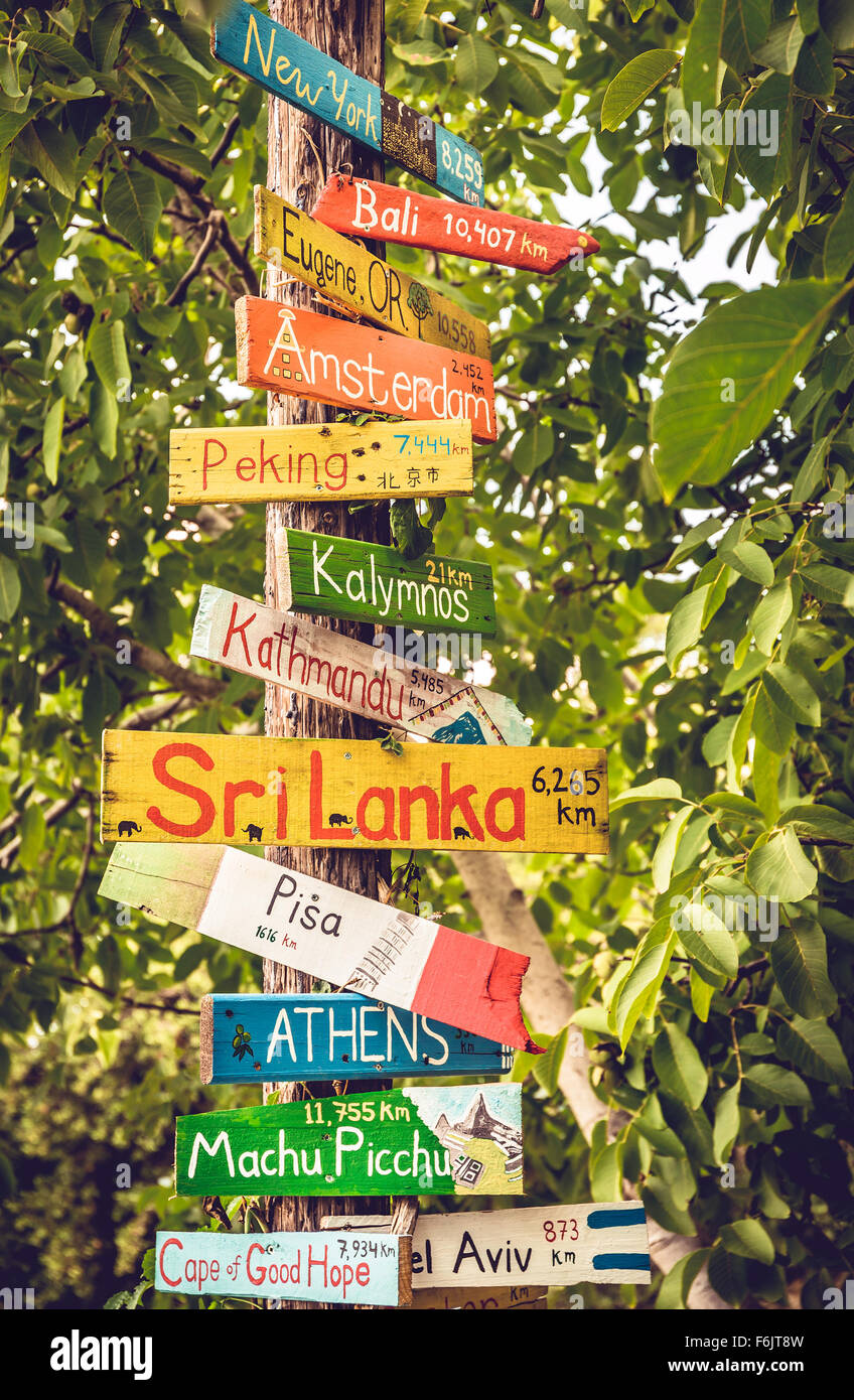Signpost Of World Countries High Resolution Stock Photography and ...