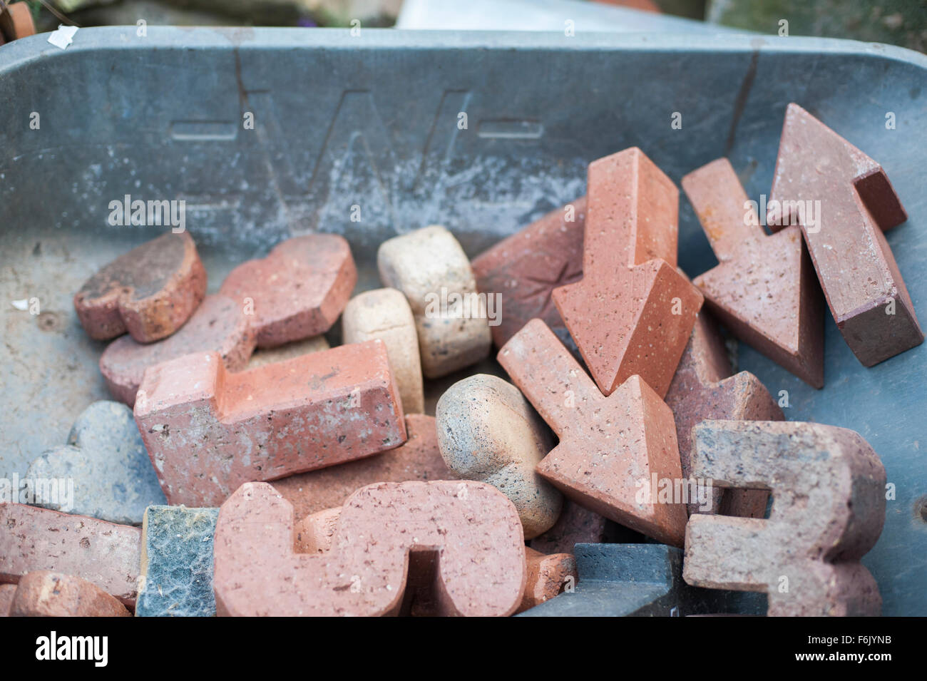Herefordshire, England.Brick Artist Jan Latusek of 'Chiselbrick' at ...
