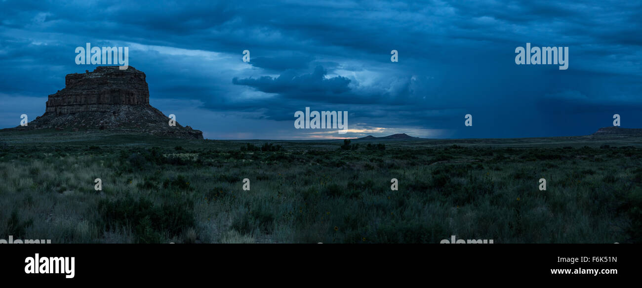 Rain Panorama of Fajada Butte Stock Photo - Alamy