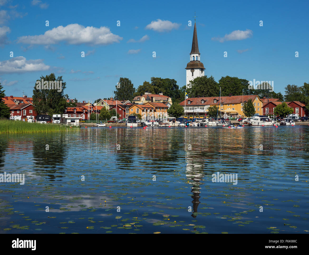 Mariefred city and lake Malaren, Sweden Stock Photo - Alamy