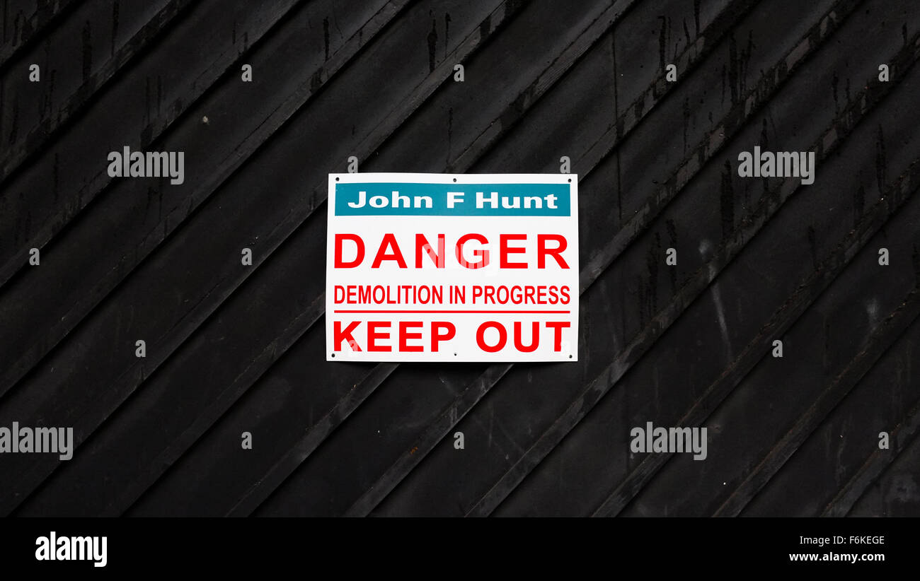 Building Closed for Demolition Stock Photo - Alamy