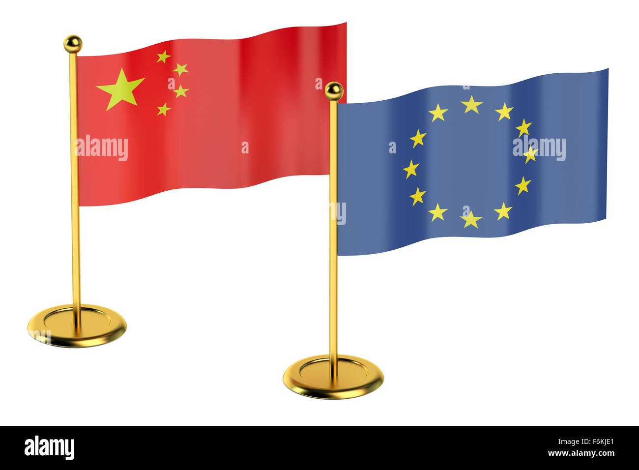 Eu china flag hi-res stock photography and images - Alamy