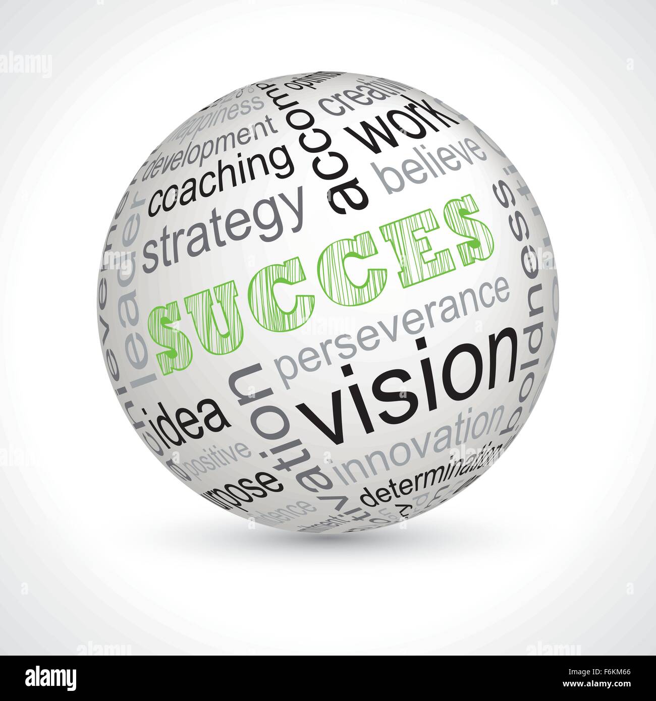 Success theme sphere with keywords full vector Stock Vector Image & Art ...
