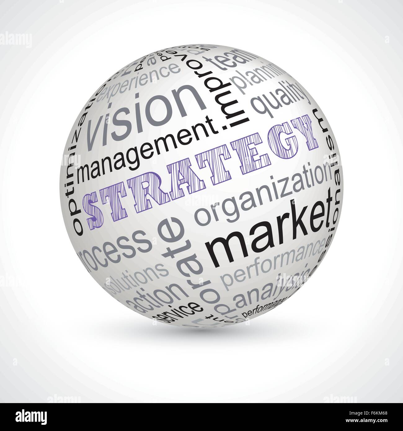 strategy theme sphere with keywords full vector Stock Vector Image ...
