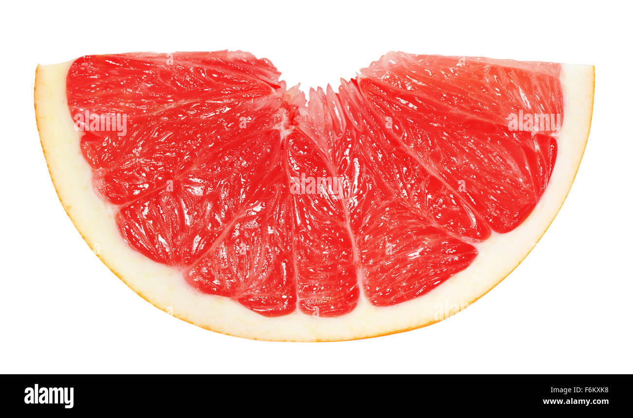 grapefruit slice isolated on white background Stock Photo - Alamy