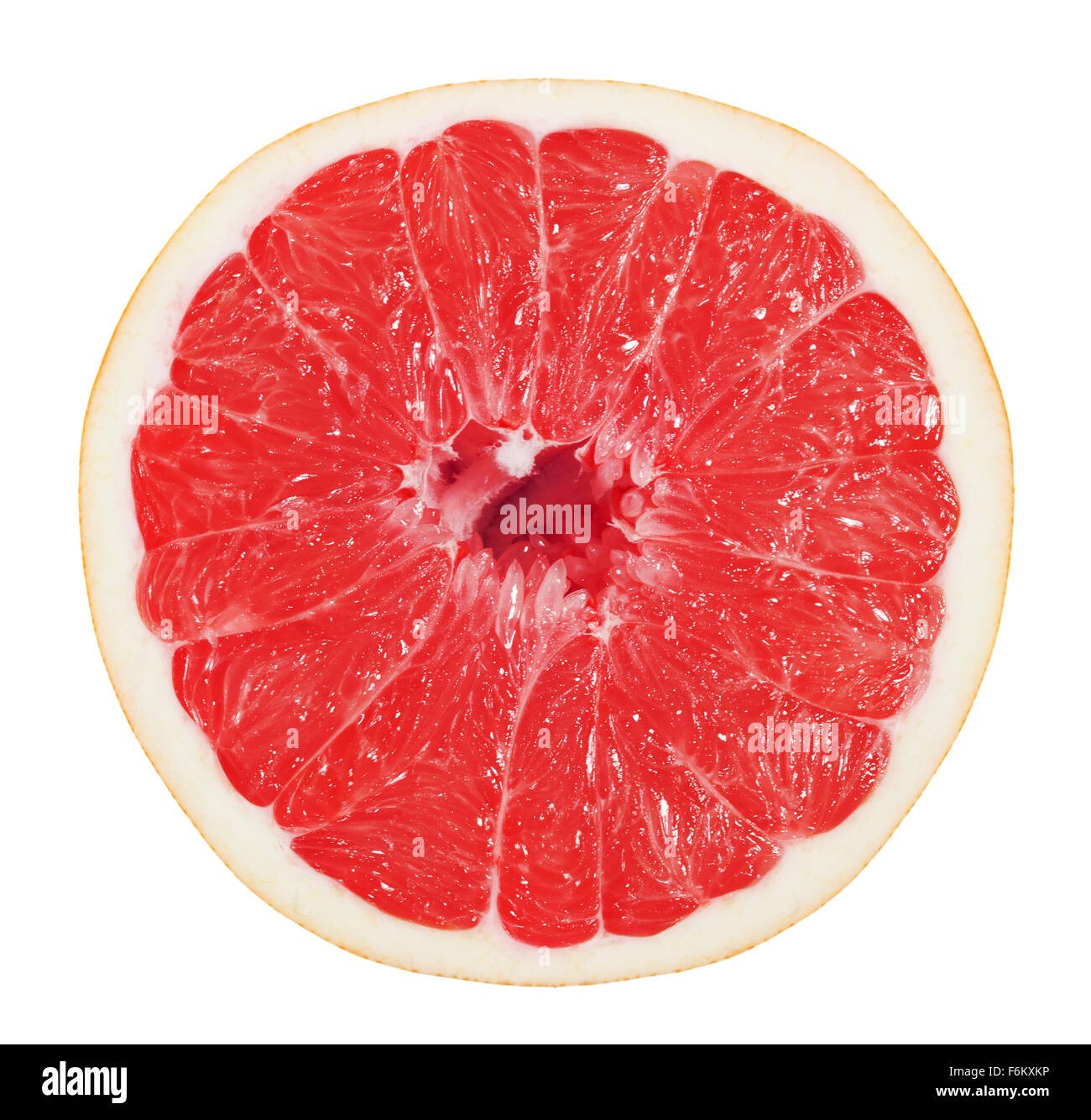 half of a grapefruit isolated on white background Stock Photo - Alamy