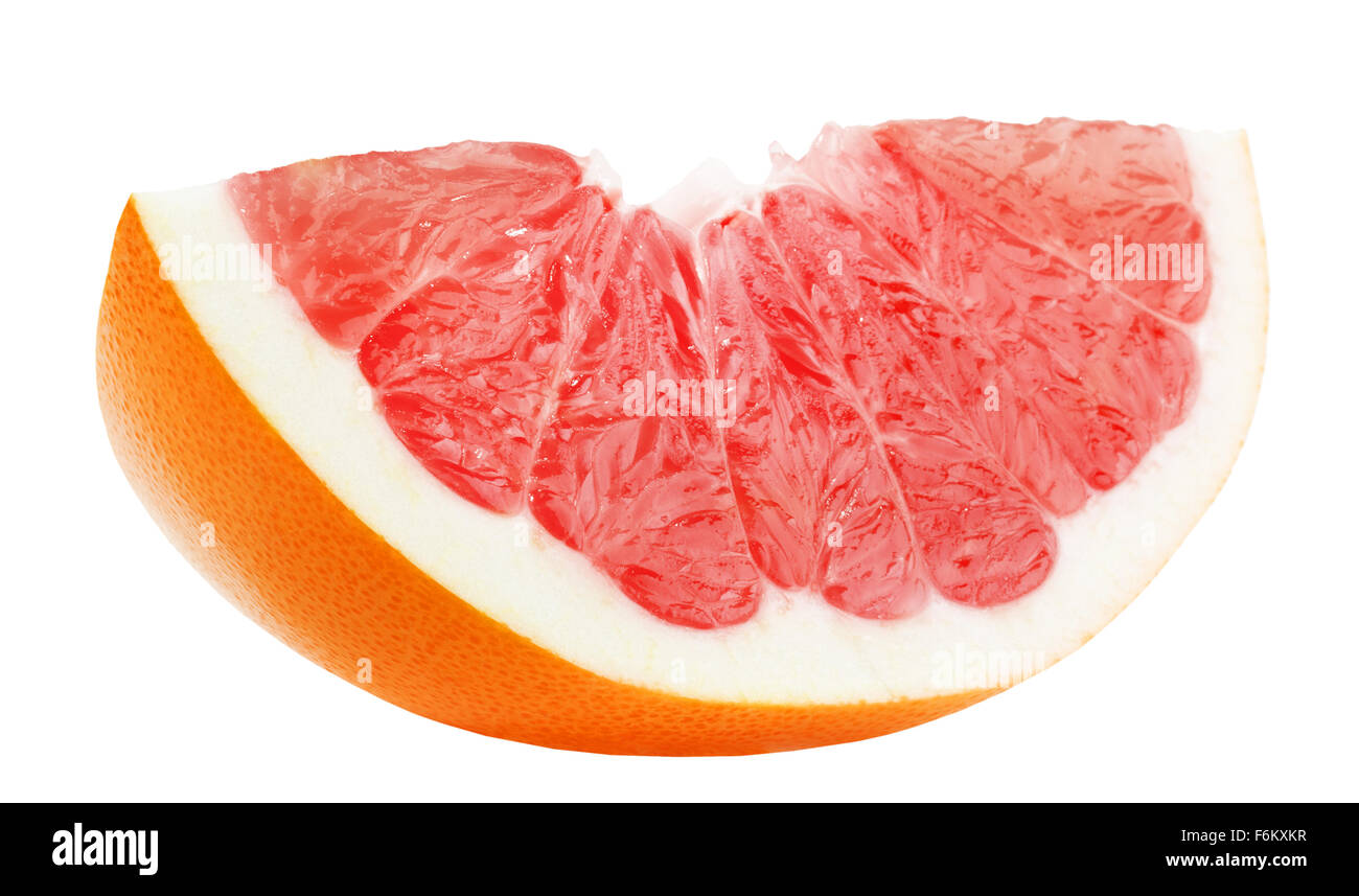 grapefruit slice isolated on white background Stock Photo - Alamy
