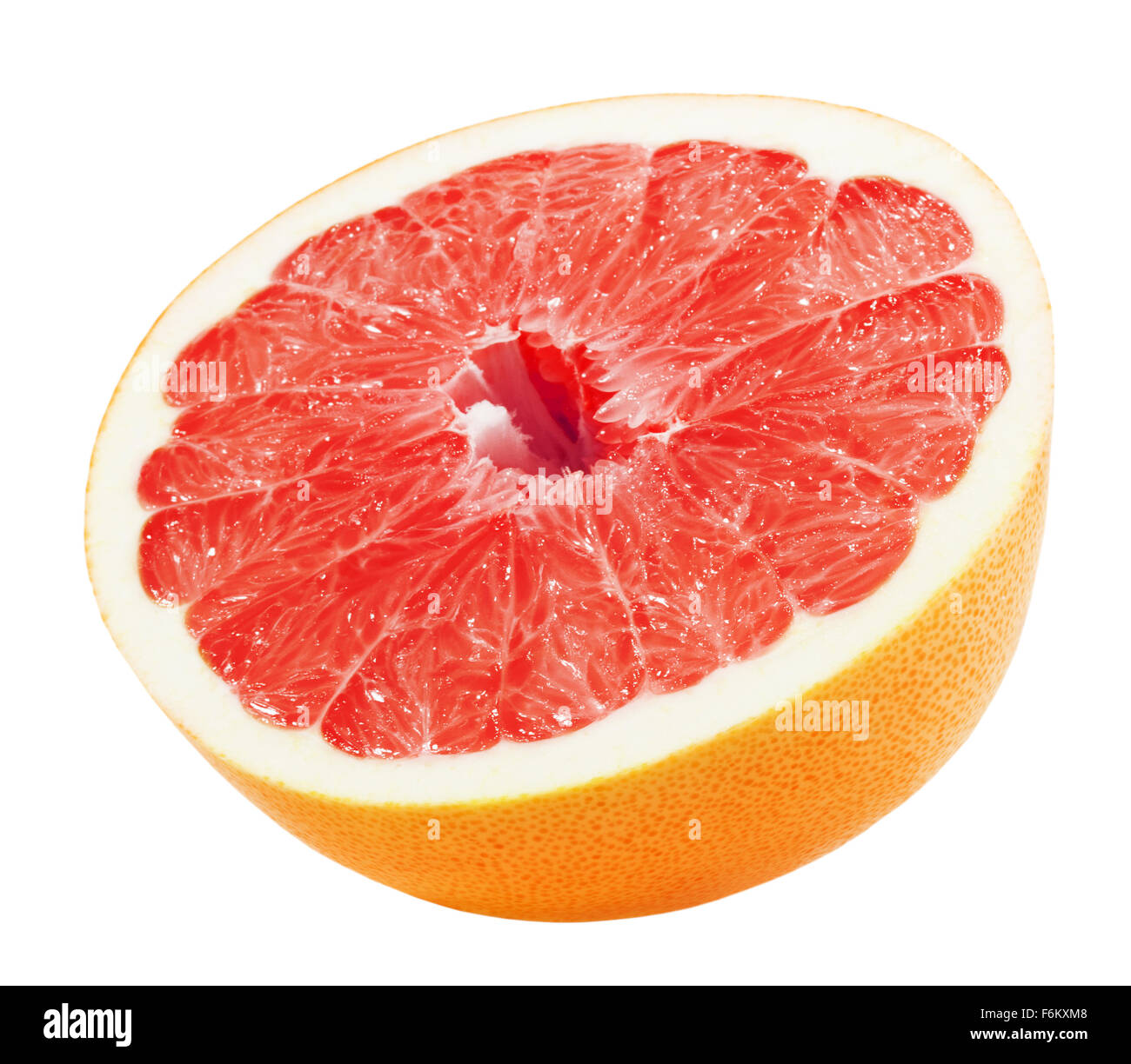 half of a grapefruit isolated on white background Stock Photo - Alamy