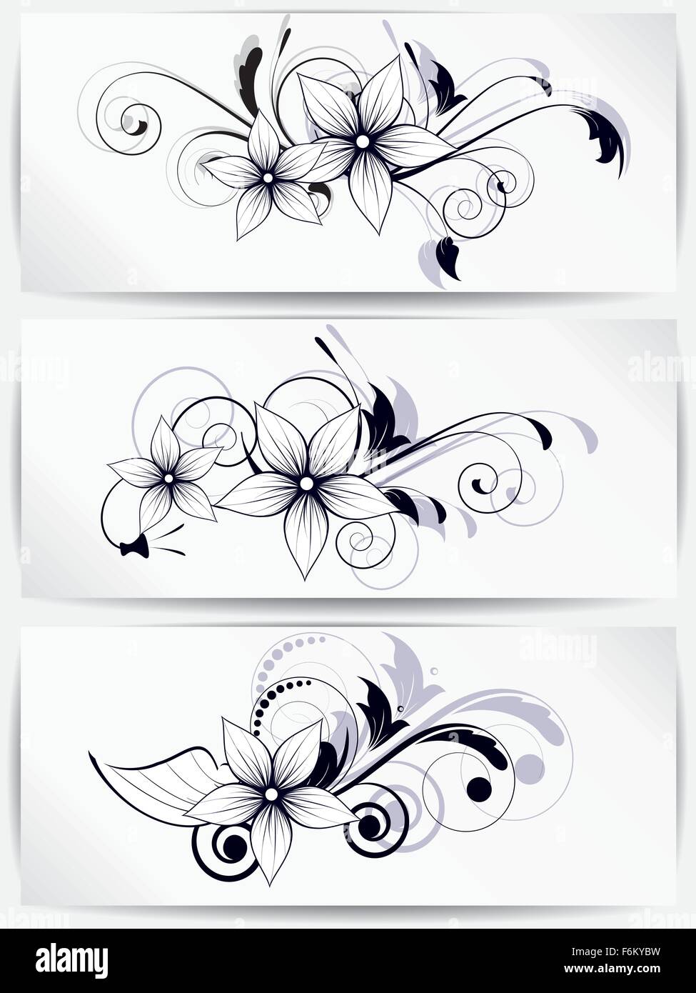 floral design element with swirls for spring Stock Vector Image & Art ...