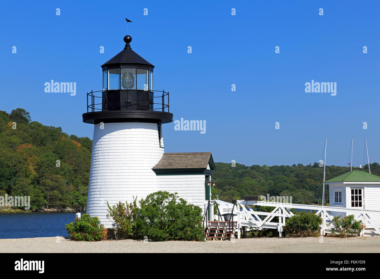 Brant Point Lighthouse, Mystic Seaport, Mystic, Connecticut, USA Stock ...
