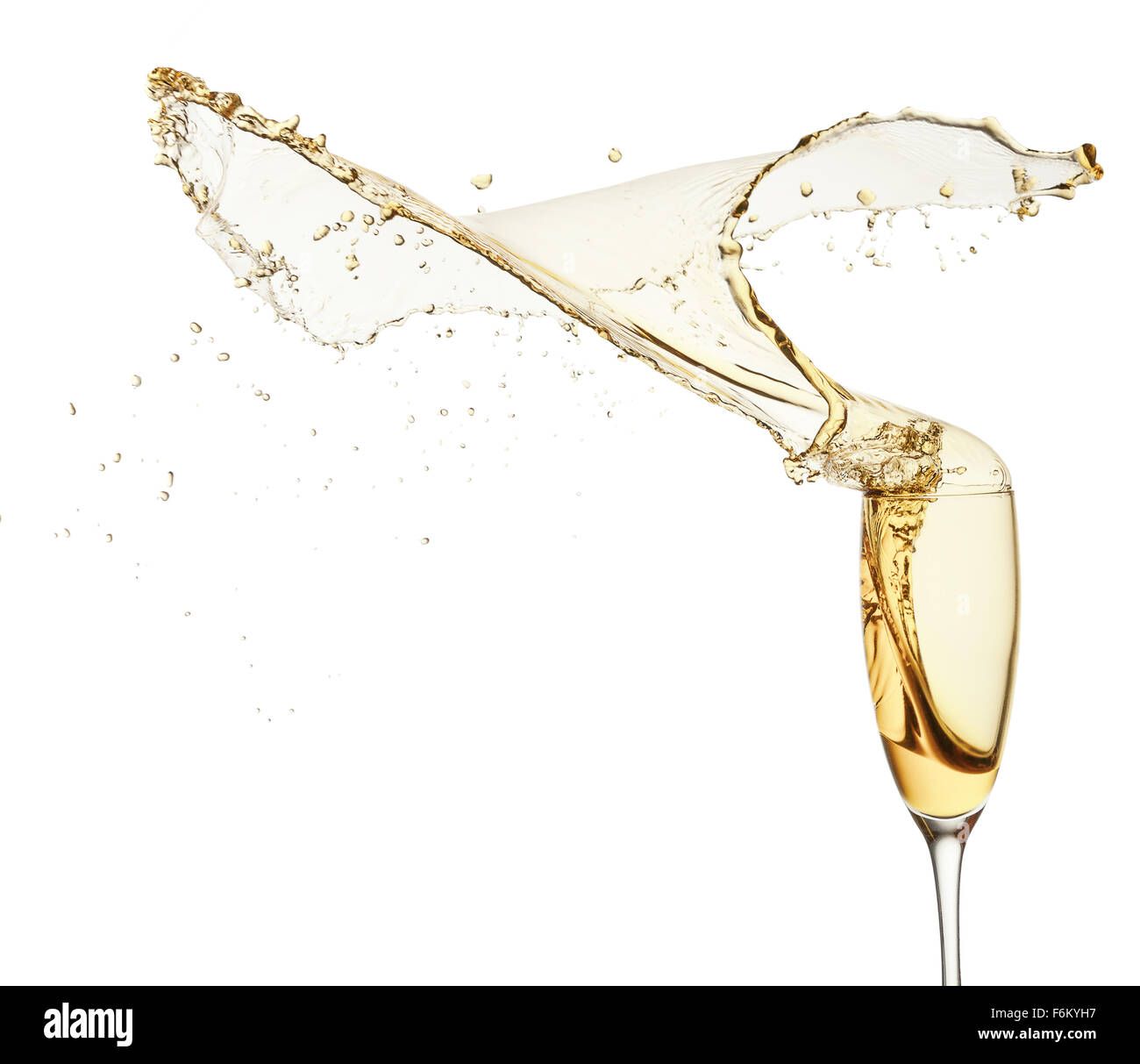 splash of champagne isolated on the white background Stock Photo - Alamy