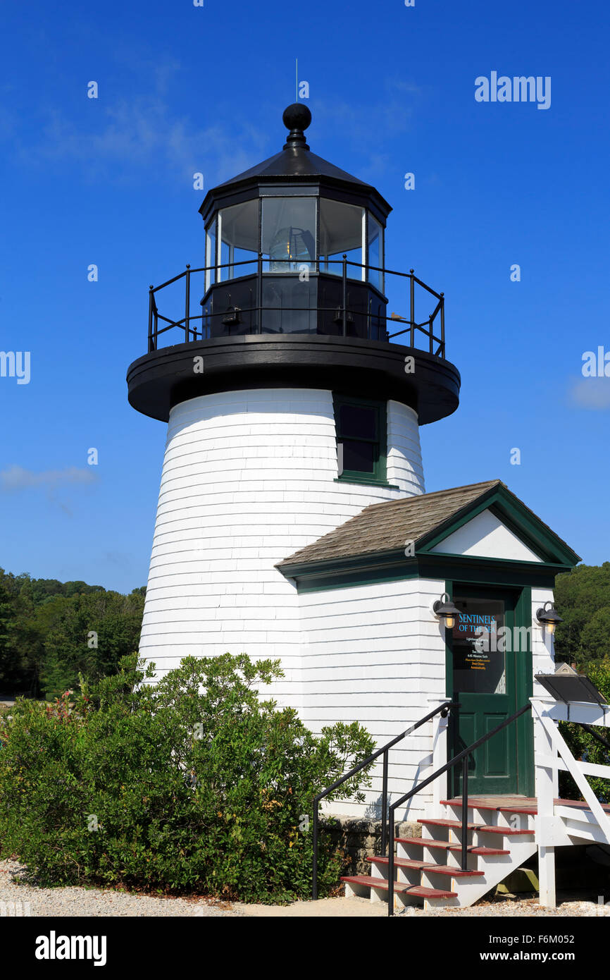 Brant Point Lighthouse, Mystic Seaport, Mystic, Connecticut, USA Stock ...
