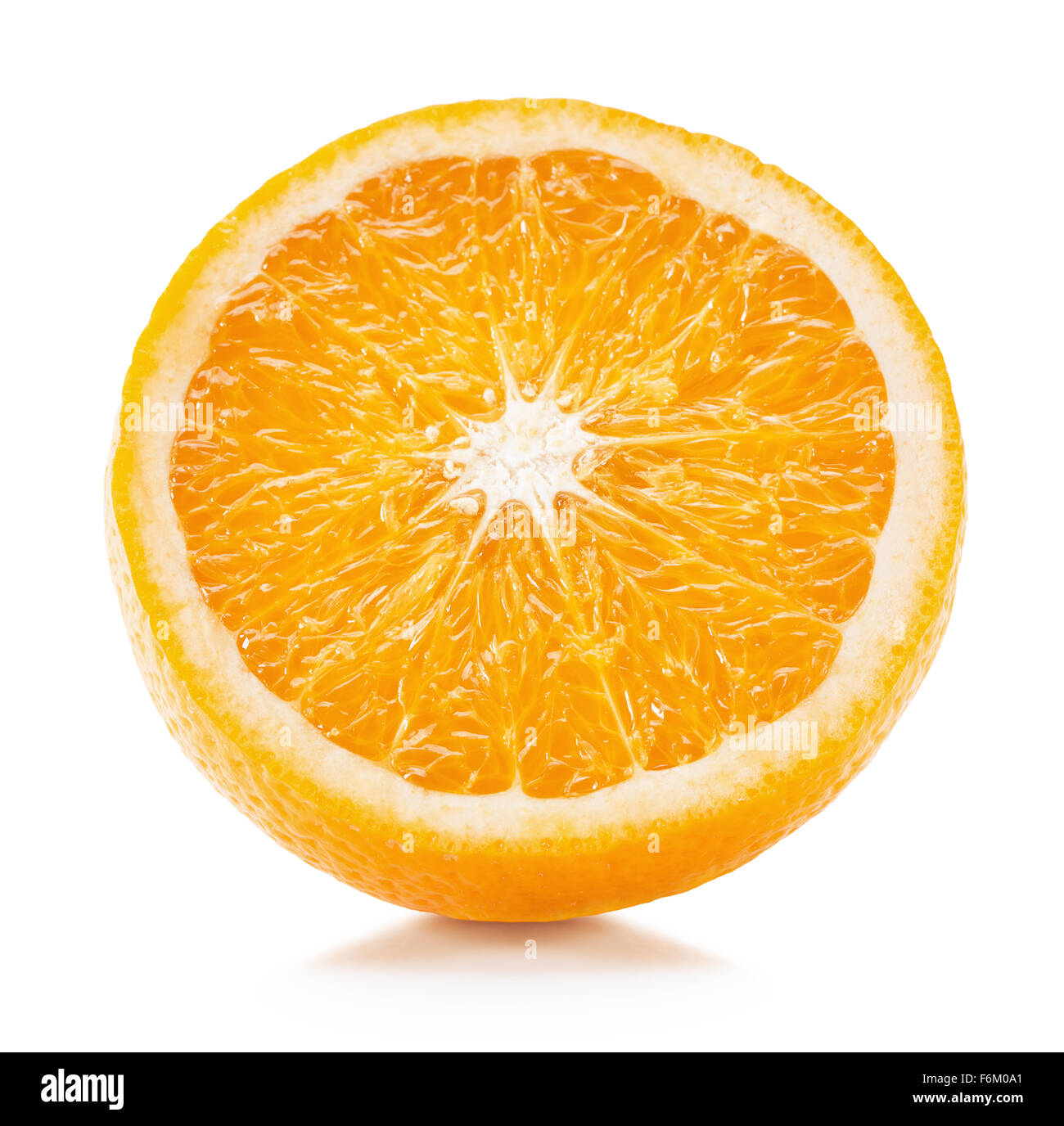 half of orange isolated on the white background Stock Photo - Alamy