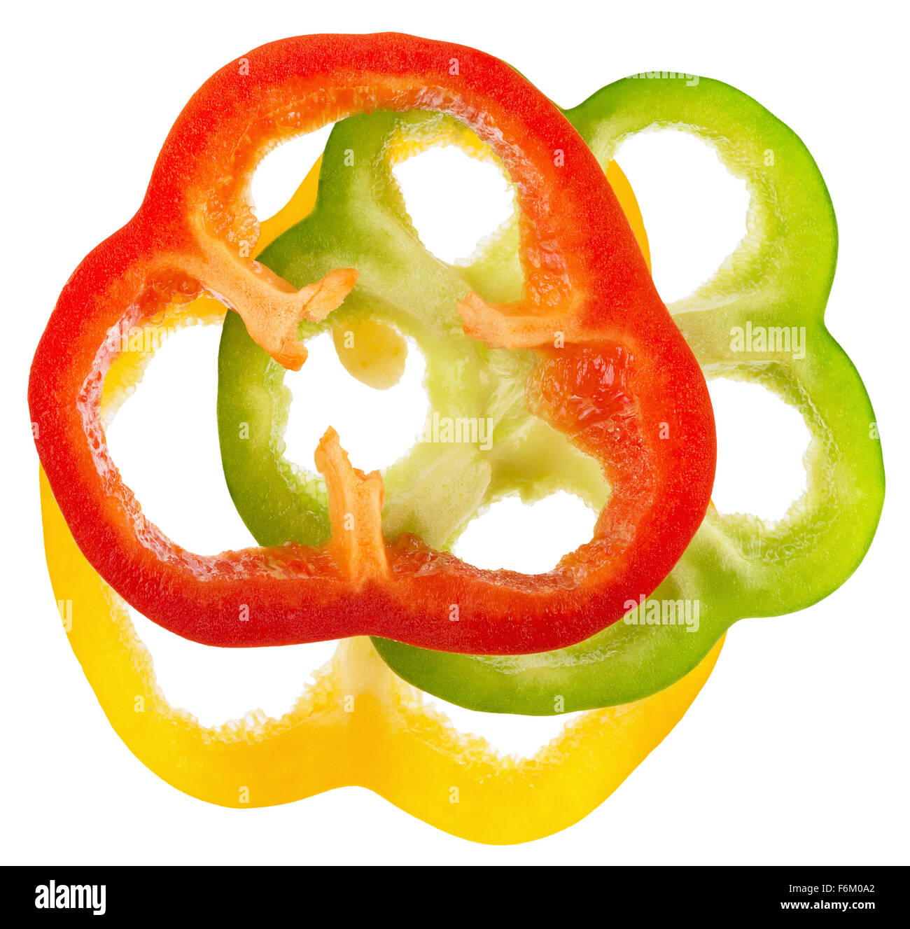 pepper slices isolated on the white background Stock Photo - Alamy