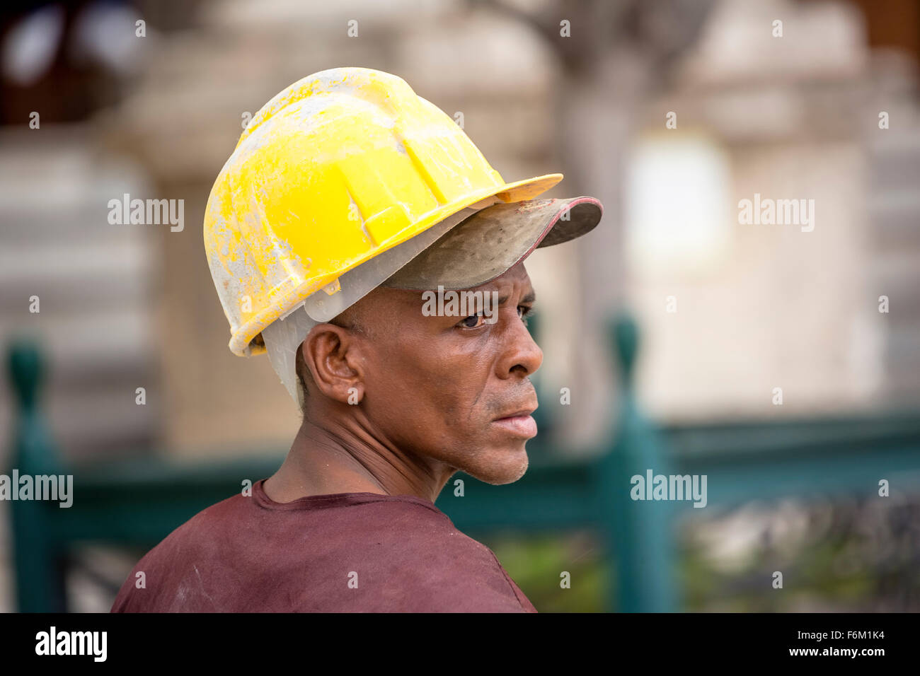 Portrait of a cuban construction worker hi-res stock photography and ...