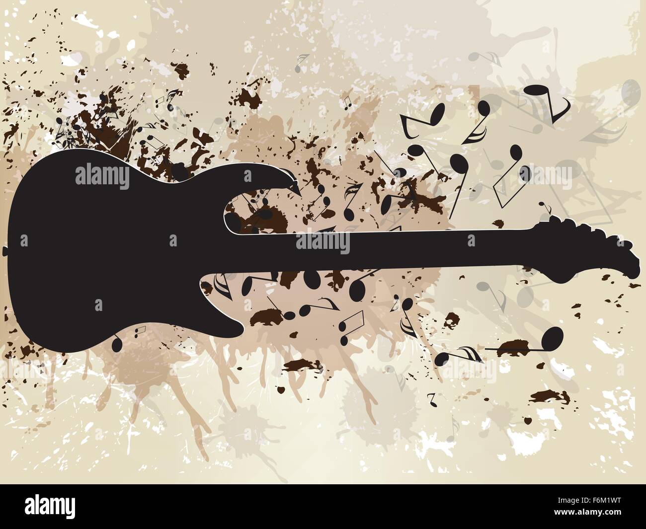 grunge musical background theme. Abstract vector illustration with ...