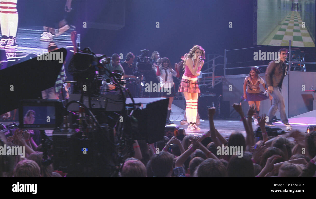 Miley cyrus as hannah montana film title hannah montana hi-res stock ...