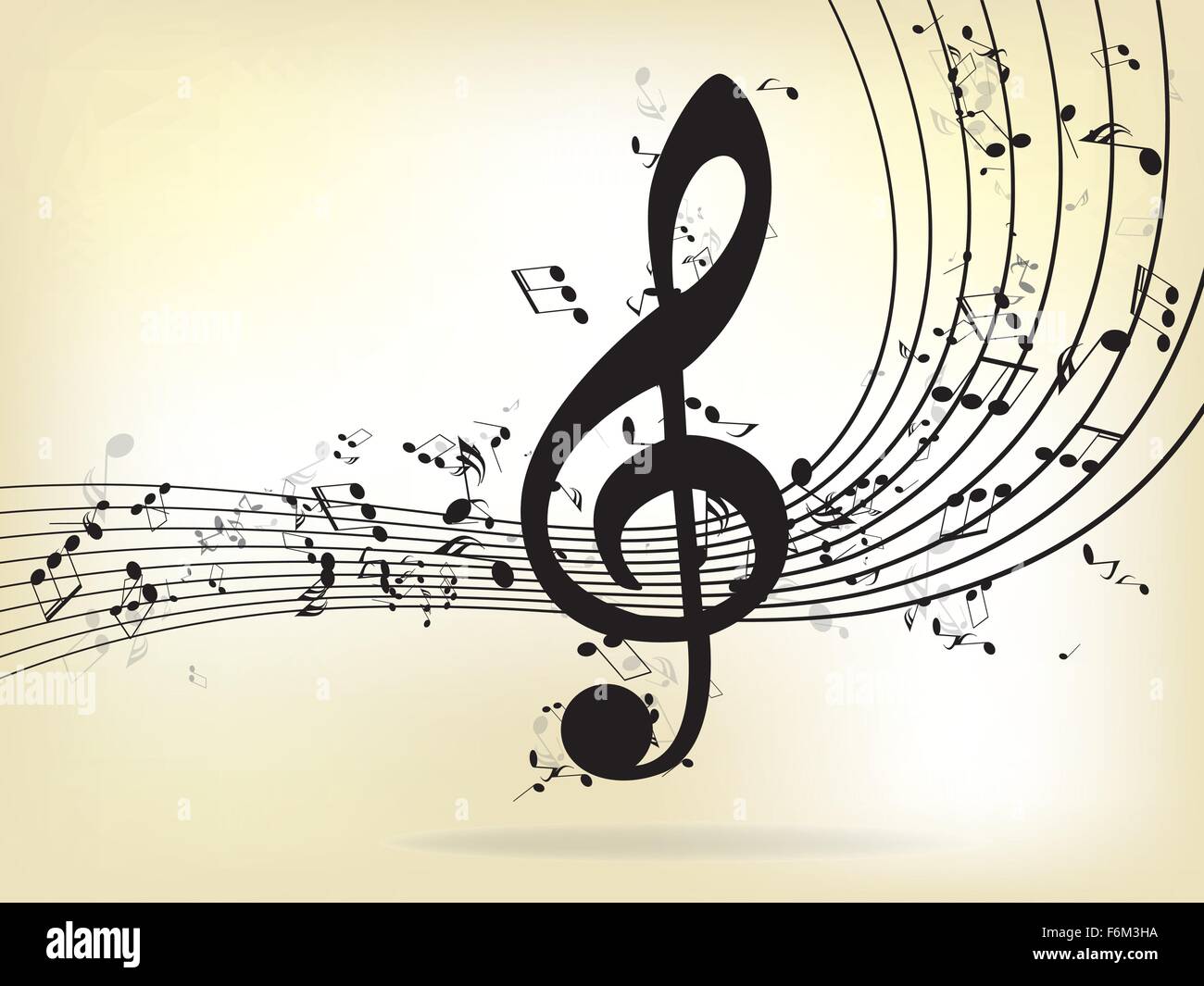 Minim note line style hi-res stock photography and images - Alamy